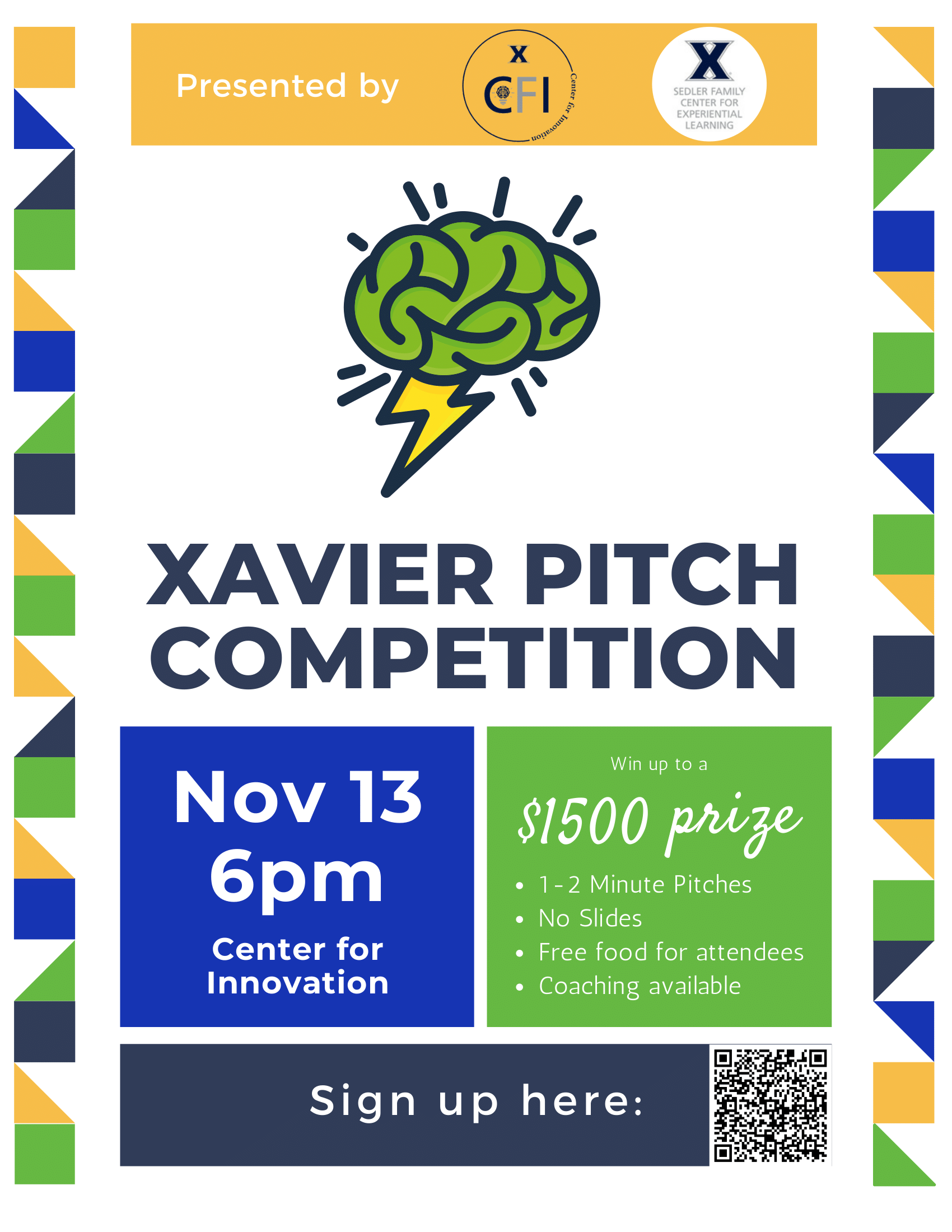 Event: Xavier Pitch Competition: Round 1 - Center for Innovation ...