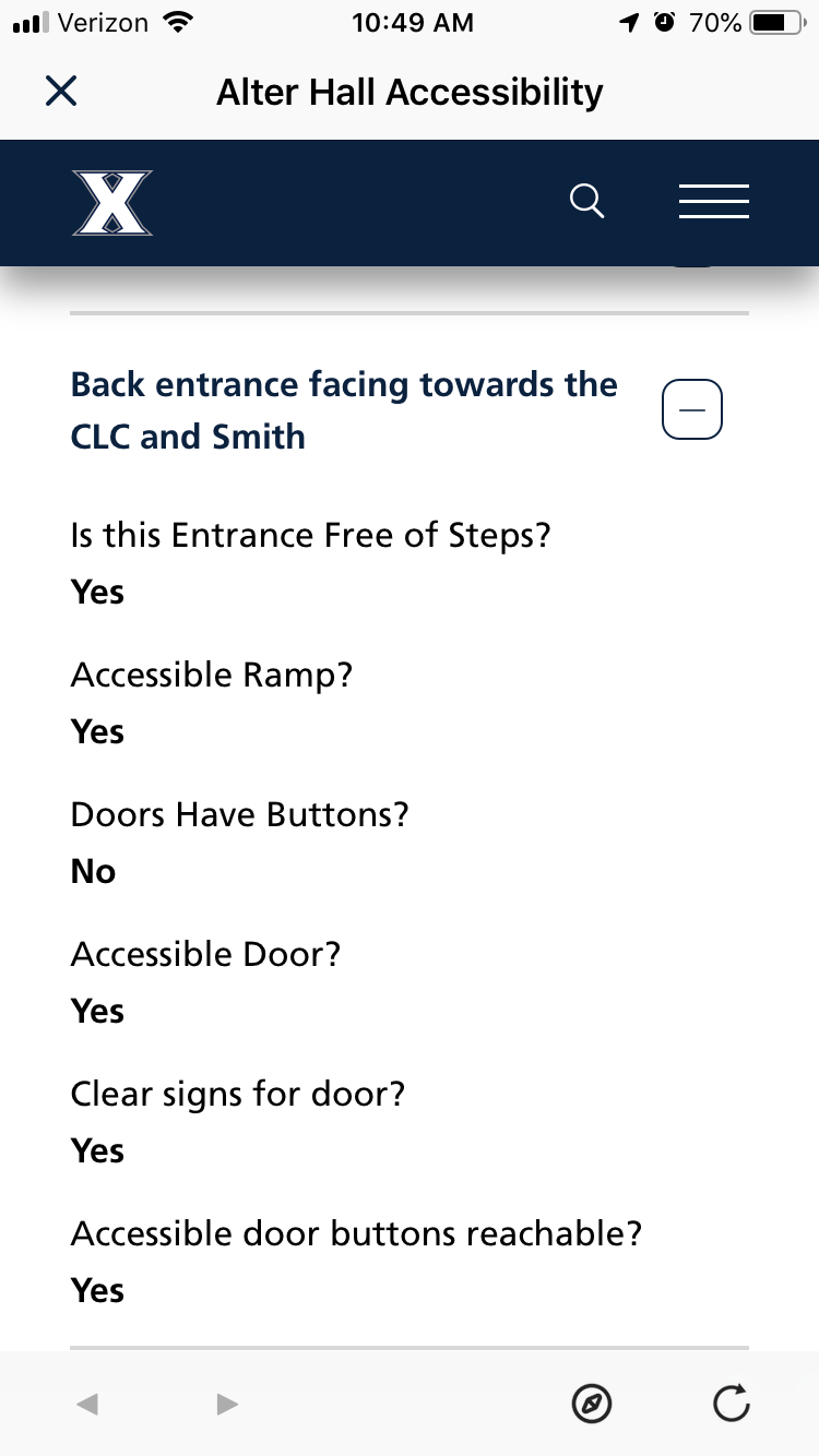 Mobile Accessibility Options - Mobile App | Xavier University