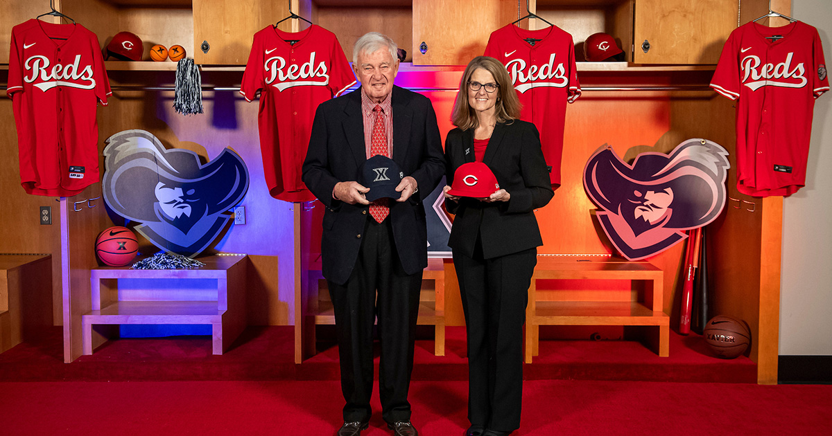 Xavier becomes Official University of the Cincinnati Reds - Xavier Now ...
