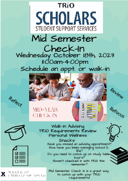 Event: TRiO Mid-Semester Check-In - TRiO/Student Support Services ...