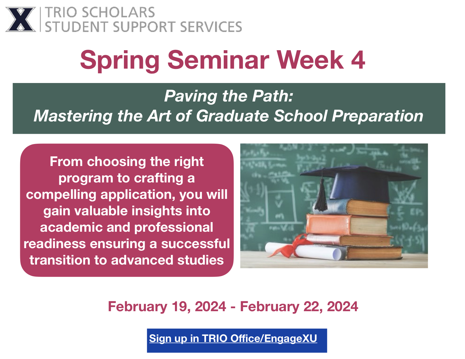 Event: TRiO Seminar 4: Paving the Path: Mastering the Art of Graduate ...