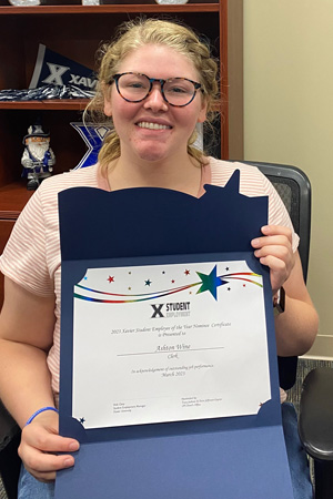 2023 Student Employee of the Year - Student Employment | Xavier University