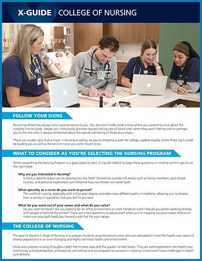 X-Guides: Choosing a Major - X-Guide | Xavier University