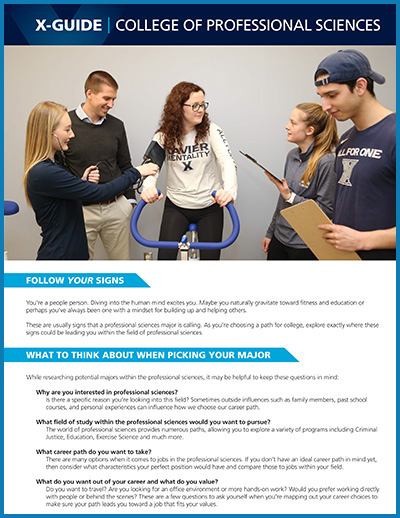 X-Guides: Choosing a Major - X-Guide | Xavier University